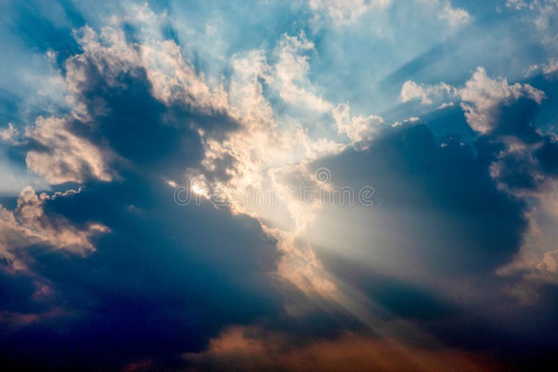 Dramatic Evening Sky at Sunset Stock Image - Image of lights, gradient ...