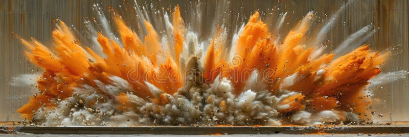 Dramatic Explosion Banner Showcasing Chaos and Devastation with Vibrant ...