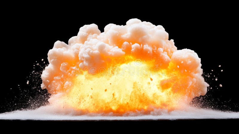 Dramatic Explosion, Billowing Smoke and Fire Create Intense Visual ...