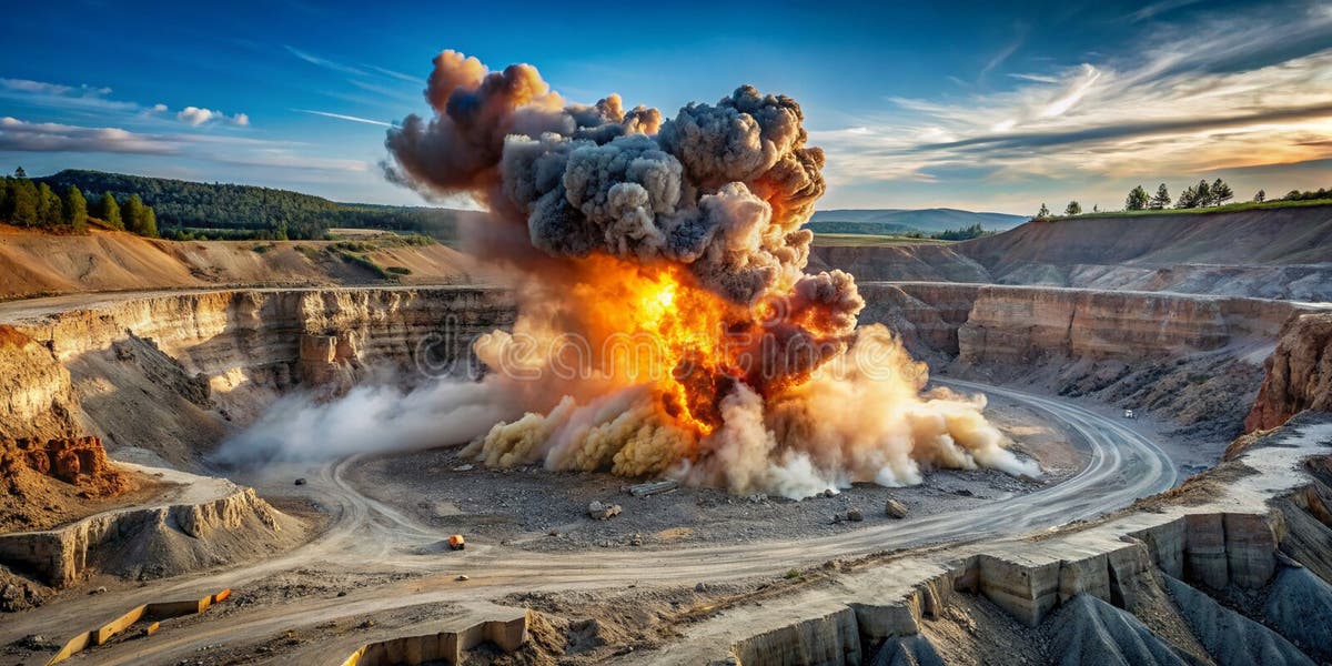 Quarry Explosion Stock Illustrations – 104 Quarry Explosion Stock ...