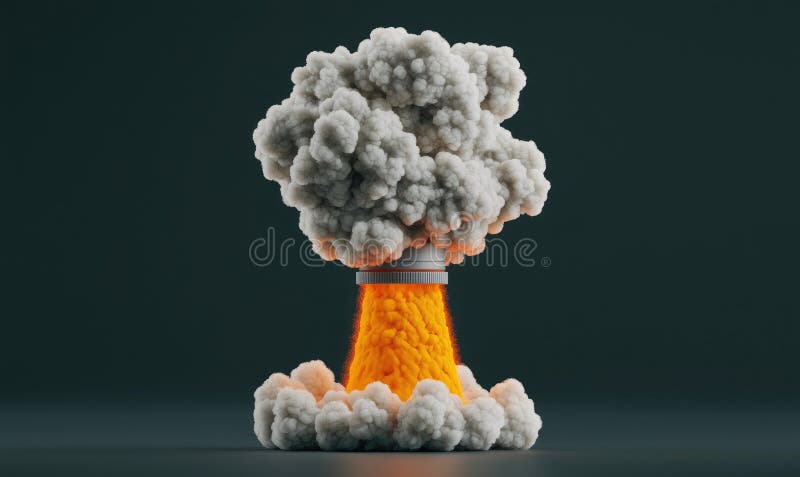 A Dramatic Explosion Captured in a Striking Visual, Featuring a Vibrant ...