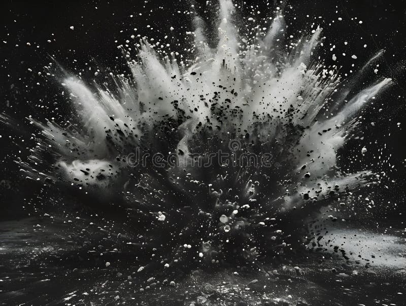 Dramatic Explosion of Charcoal Powder Emitting Dynamic Smoke and ...
