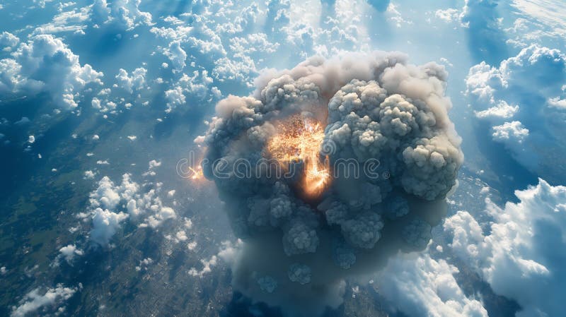 Dramatic Explosion in a City Captured in a Professional Photo Stock ...