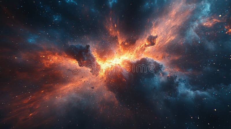 A Dramatic Explosion of Fine Dust Particles Scattering in Picture Stock ...