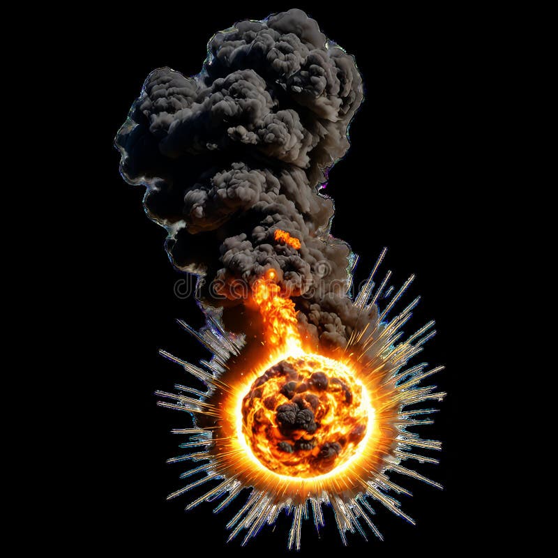 Explosion Fire and Flames with Transparent Background Stock Image ...