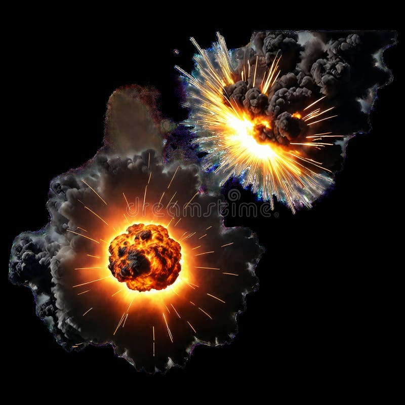 Explosion Fire and Flames with Transparent Background Stock Image ...