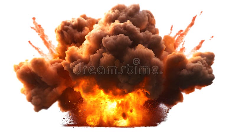 Dramatic Explosion with Fire and Smoke Effects for Visual Impact Stock ...