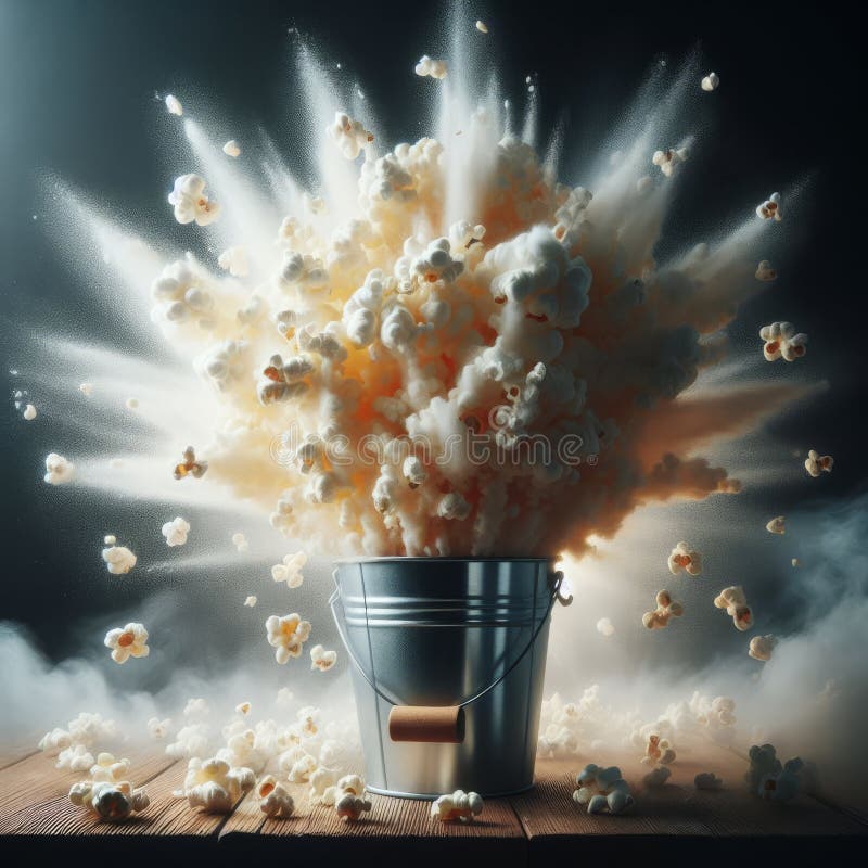 Explosive Popcorn Delight stock photo. Image of popping - 309499140