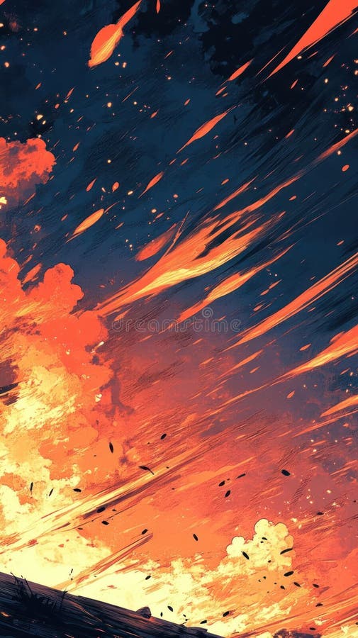 A Dramatic Explosion in Vibrant Colors, Capturing Energy and Chaos in a ...