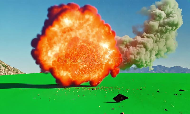 Dramatic Explosion Lights Up the Sky with Swirls of Orange and Dark ...