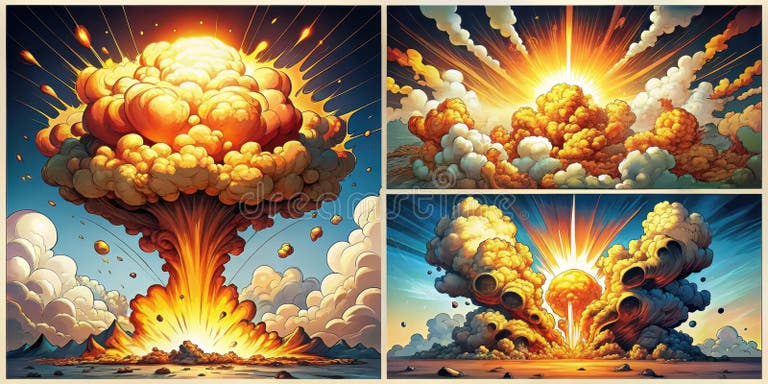 Dramatic Explosions a Trio of Powerful Blast Illustrations for Comics ...