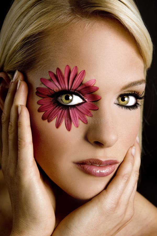 Dramatic eyes stock image. Image of cosmetics, lips, model - 16060133