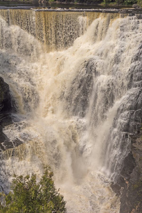 Dramatic Falls into a Chasm Stock Image - Image of water, kekebeka ...