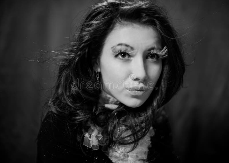 Dramatic female portrait stock image. Image of gorgeous - 27843817