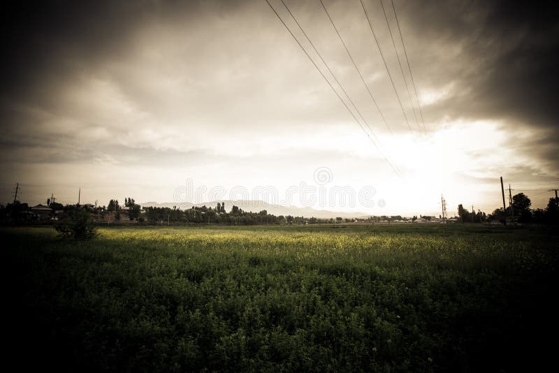 Dramatic field. Landscape stock image. Image of landscape - 47132983