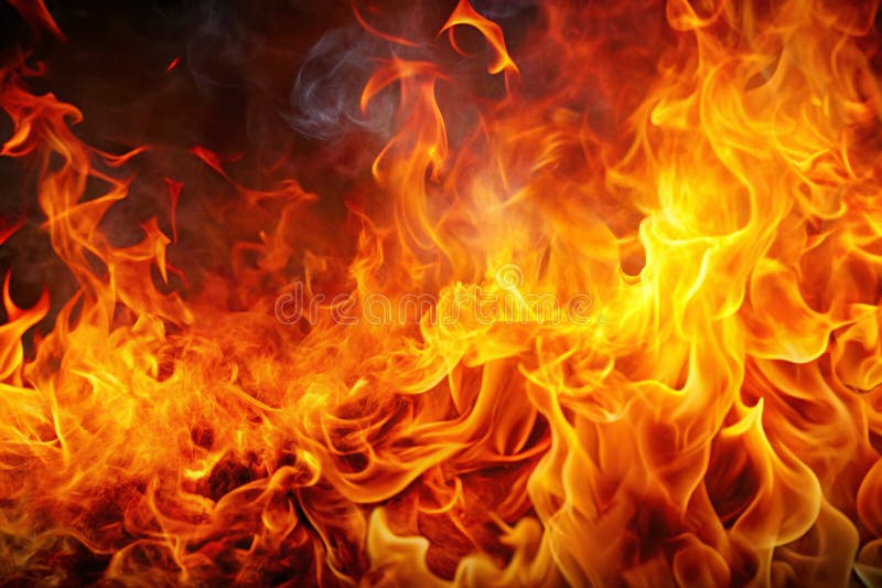 Dramatic Fiery Backdrop with Intense Flames Perfect for Evoking ...