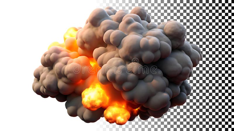 Fiery Explosion Cloud, Dynamic Burst Effect, Abstract Energy Png ...