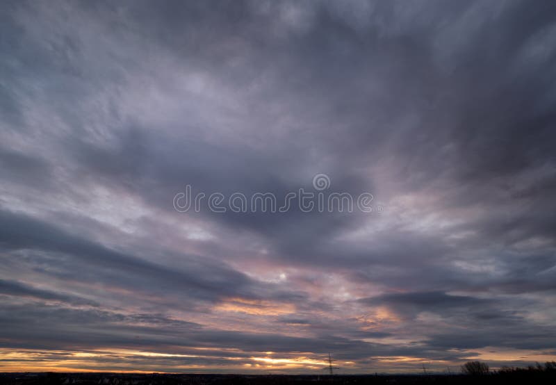 Dramatic Fiery Sky at Dawn High Resolution Stock Photo - Image of ...