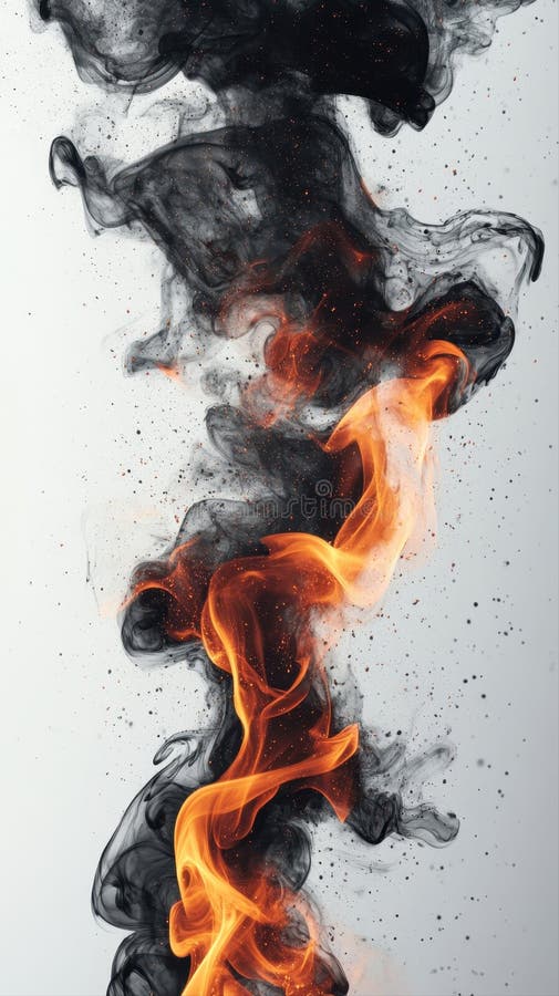 Dramatic Fire Erupting with Smoke Billowing Out, Creating an Intense ...