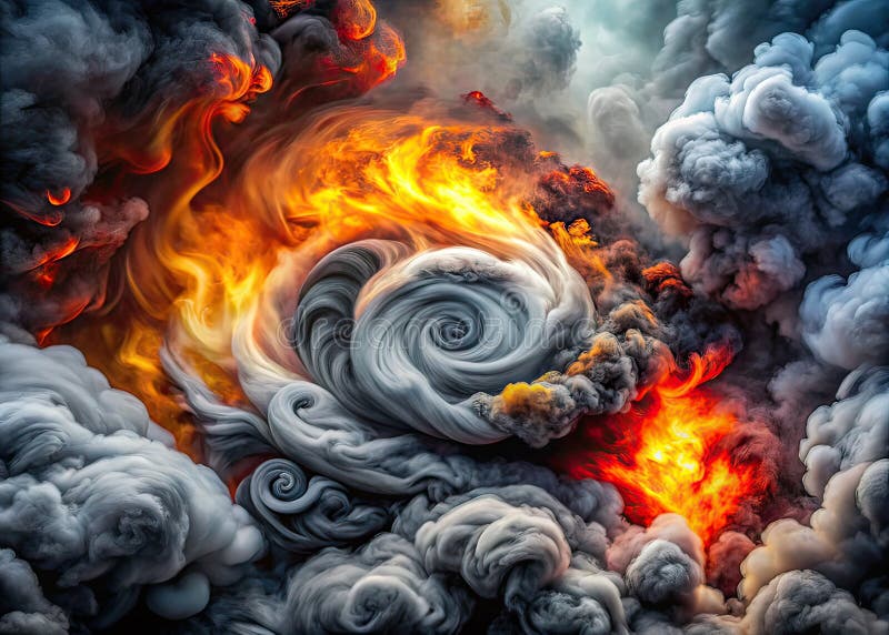 Dramatic Fire Smoke Background a Photorealistic Visual of Intense Smoke ...