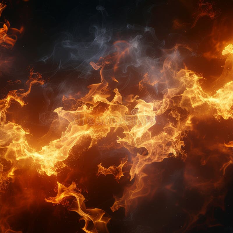 Dramatic Fire Themed Abstract Background with Flames Glowing Embers and Dark Shadowy Elements ...
