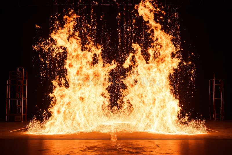 Dramatic Fire and Water Display Creates a Stunning Visual Spectacle at ...