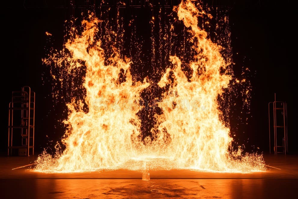 Dramatic Fire and Water Display Creates a Stunning Visual Spectacle at ...