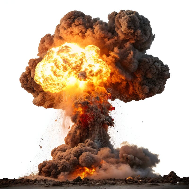 Dramatic Fireball Explosion Stock Illustration - Illustration of ...
