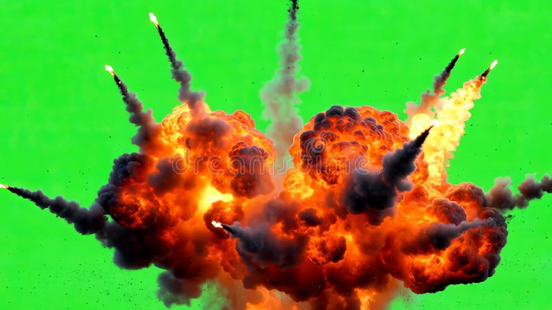 AI Dramatic Fireball Explosion for VFX Stock Footage - Video of intense ...