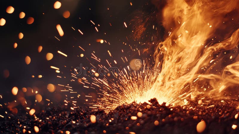 A Dramatic Firework Explosion in the Night Sky. Stock Image - Image of ...