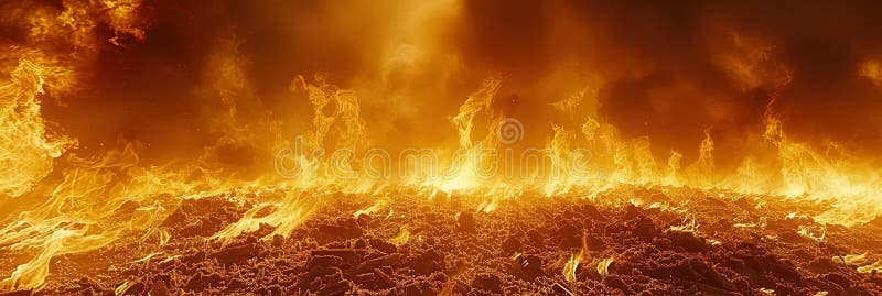 Dramatic Flames Form Mesmerizing Intense Fireball Stock Image - Image ...