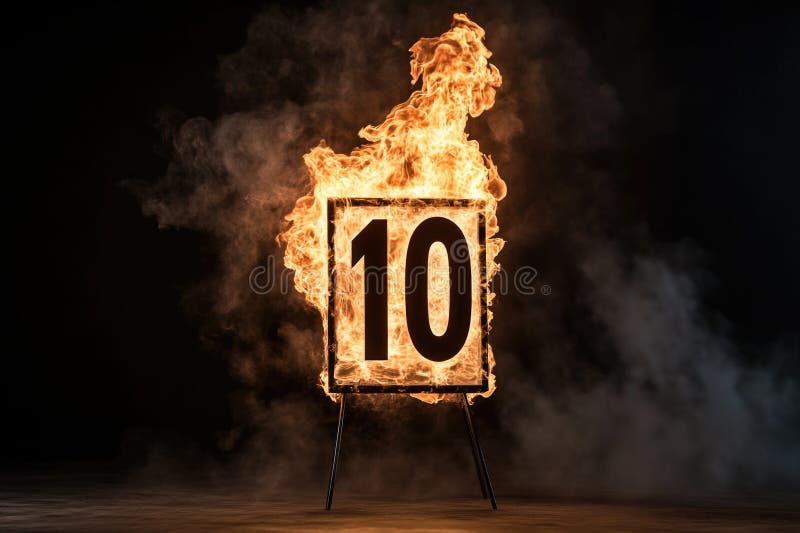 Flaming Number Ten Display Stock Photos - Free & Royalty-Free Stock ...