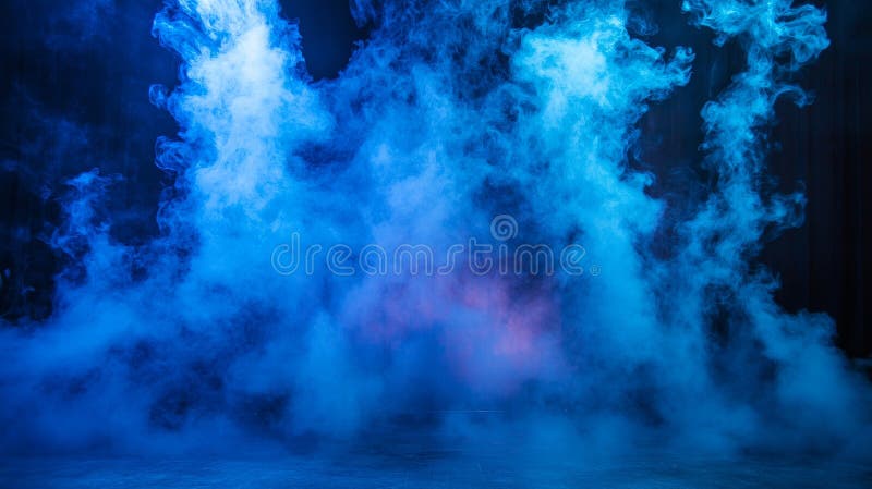 A Dramatic Fog Stage with Colored Spotlights and Smoke Effects for a ...
