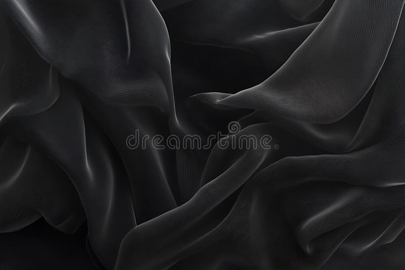 Dramatic Folds of Dark Gray Fabric, Luxurious Texture . Stock ...