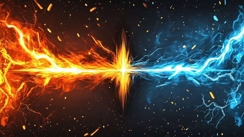 Dramatic Frame Design with Lightning Strike for Impactful Visuals Stock ...