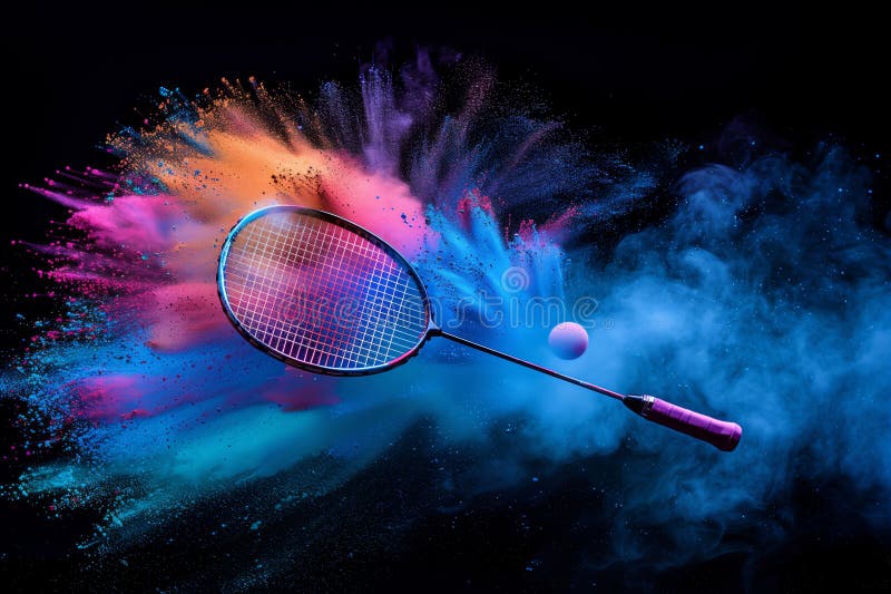 Dramatic Freeze Motion Capture of Badminton Racket Impacting ...