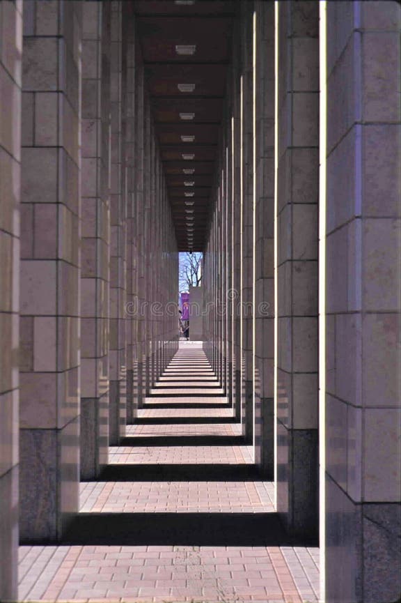 Dramatic Futuristic Building Architecture Stock Image - Image of perception, depth: 257972385