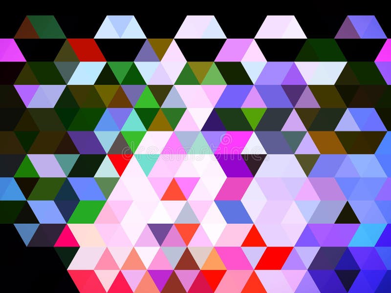A Dramatic Glamorous Digital Pattern of Triangles Stock Illustration ...