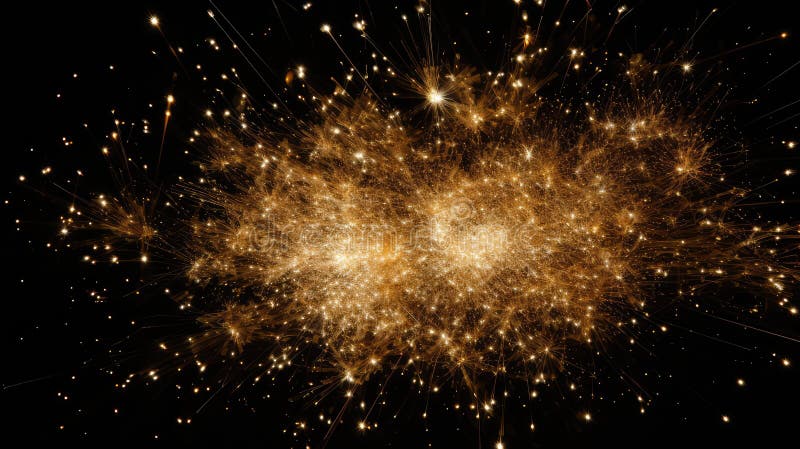 Dramatic Gold Glitter Explosion Stock Illustration - Illustration of ...