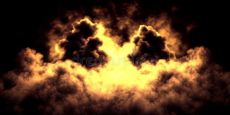Dramatic Golden Dark Cloudscape Smoke Haze Background Texture Stock ...