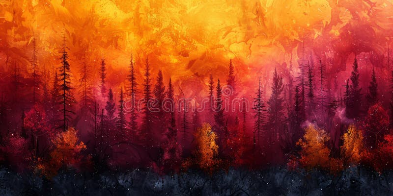 A Dramatic Gradient of Dark Plum and Fiery Orange, Capturing the ...