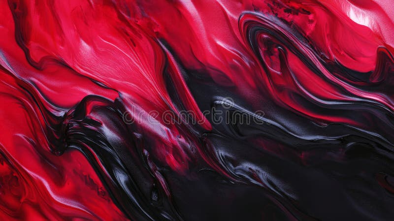 A Dramatic Gradient of Deep Crimson and Black, with Flowing Liquid ...
