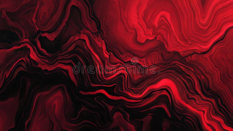 A Dramatic Gradient of Deep Red and Black, with Dynamic Liquid Waves ...