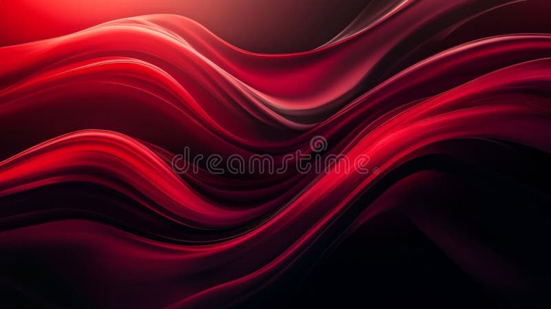 A Dramatic Gradient of Deep Red and Black, with Dynamic Liquid Waves ...