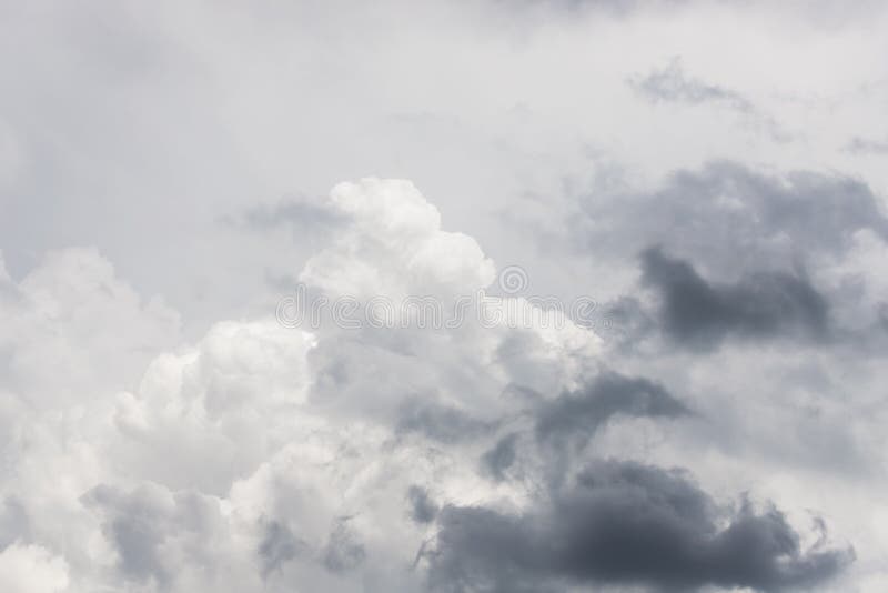 Dramatic Gray Clouds in the Sky. Beautiful Gray and White Cloudy Sky ...