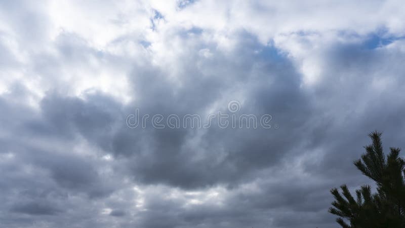 Dramatic Gray Rain Clouds Sweep Across the Sky Stock Video - Video of ...
