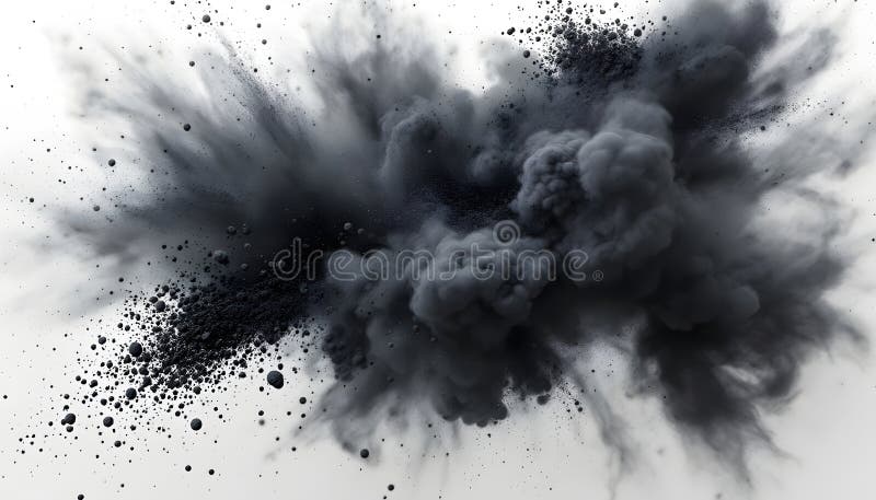 Abstract Dark Explosion: a Study in Charcoal and Shadow Stock ...