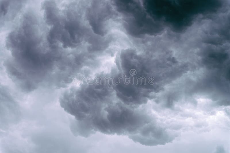 Dramatic Grey Clouds in the Sky before Heavy Storm Stock Image - Image ...