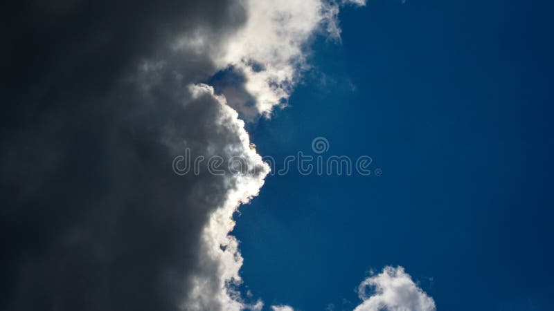 Dramatic Grey Clouds in the Sky with Sun Stock Image - Image of ...