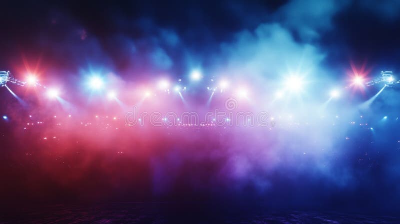 Dramatic Halftime Show Moment with Intense Lighting Effects Stock Photo ...